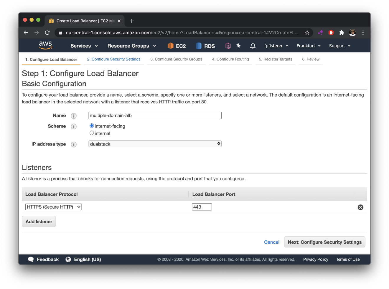 How to Serve Multiple Domains with one AWS Load Balancer · Florian Pfisterer's Blog